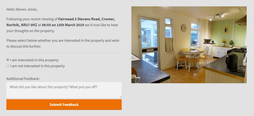 Viewing Feedback Request | Property Hive For WordPress