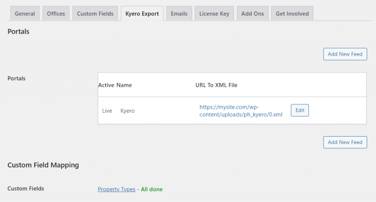 Kyero Export Add On | Property Hive For WordPress