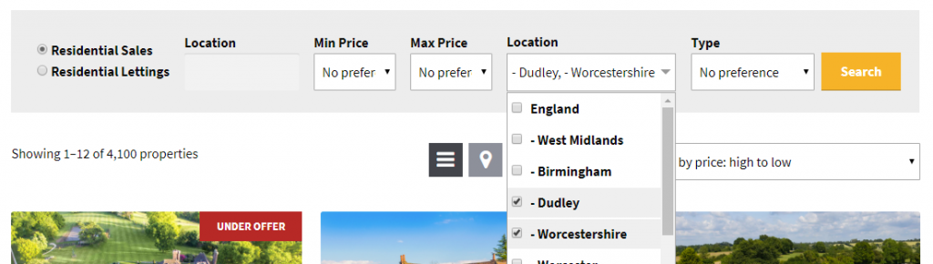 Version 1.4.55 Released - Multi-Select Added To Search Forms | Property Hive For WordPress