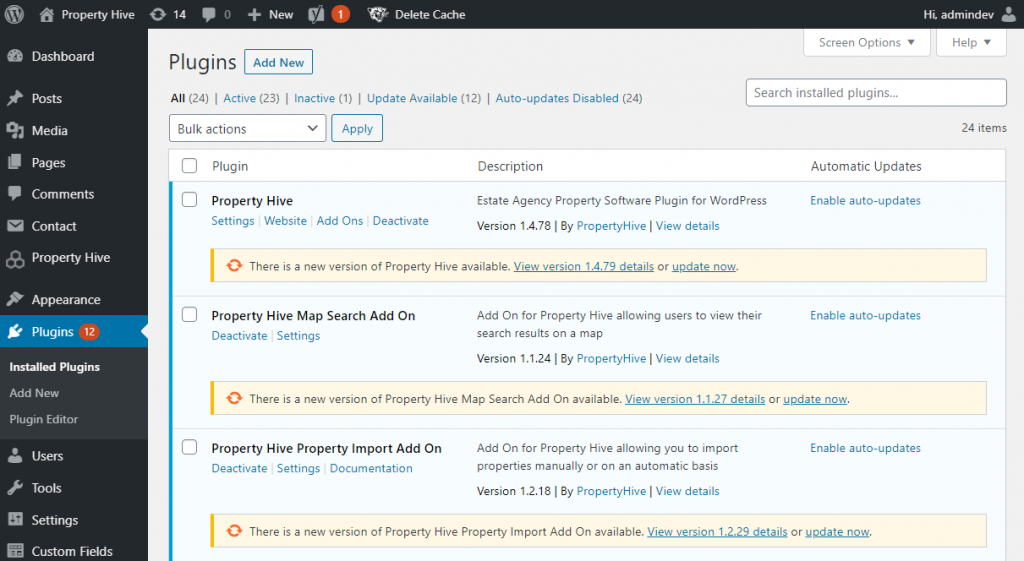 How To: Update Your Property Hive WordPress Plugins | Property Hive For WordPress